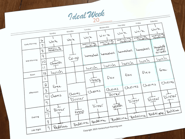 Plan Your Weekly Homeschool Schedule in 10 Easy Steps - Homeschool Planning